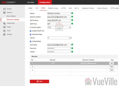 Set up motion detection email alerts on your Hikvision camera - VueVille