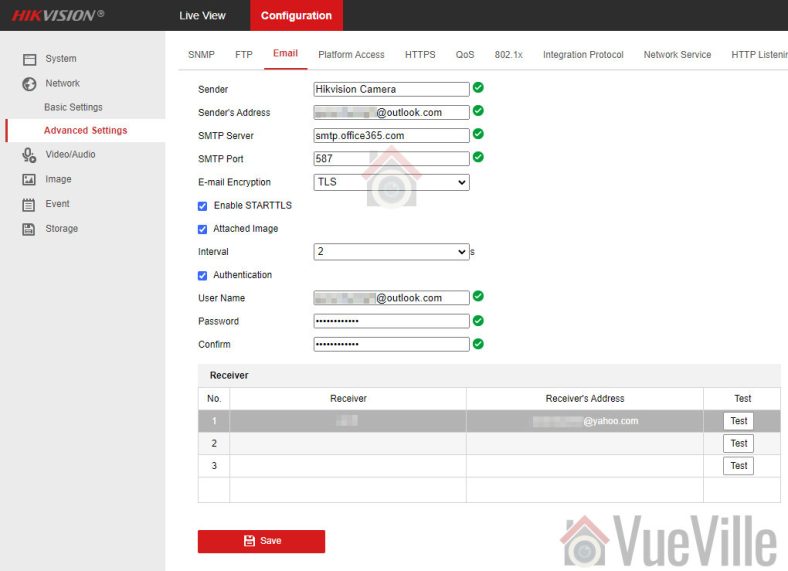 Set up motion detection email alerts on your Hikvision camera - VueVille